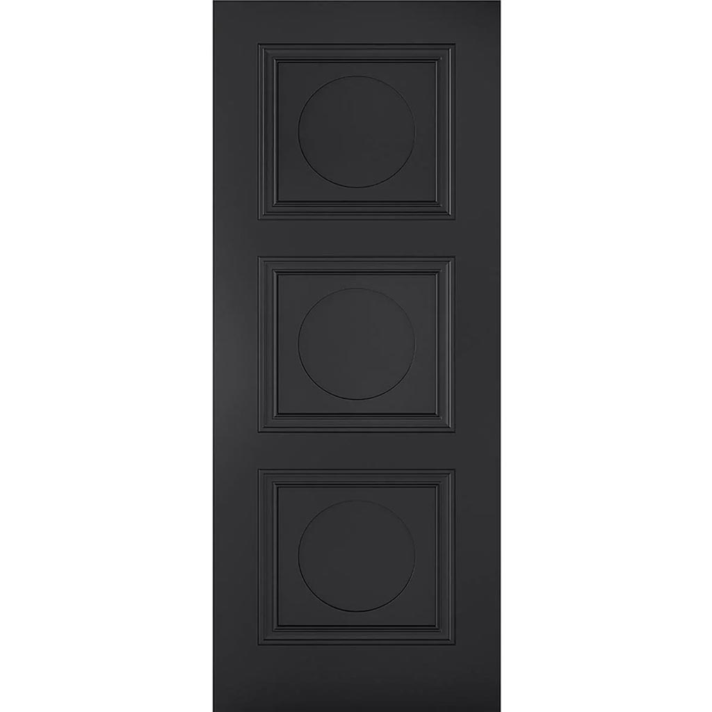 Easikit Internal Door And Frame Kit Antwerp 3 Panel Black Primed Int