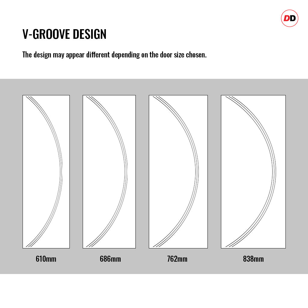Two Sliding Minimal Wardrobe Doors & Frame Kit - V-Line® Grooved Flush ...