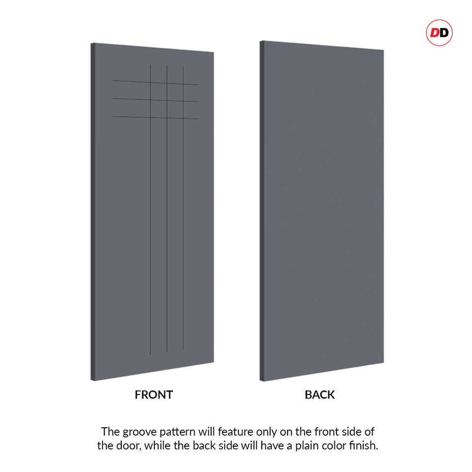 Four Sliding Maximal Wardrobe Doors & Frame Kit - V-Line® Grooved Flus ...
