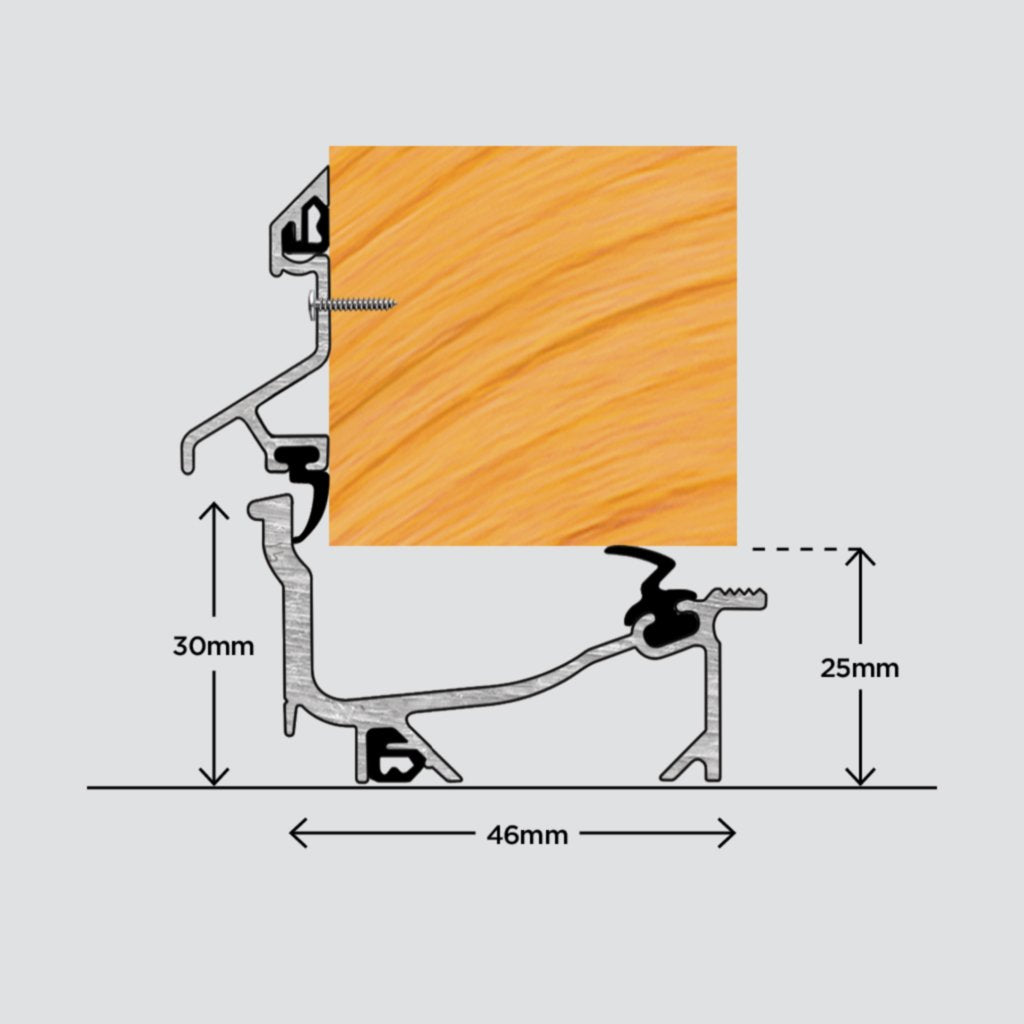 Exitex Weatherten Threshold Draught Excluder in 5 Sizes and 2 Finishes
