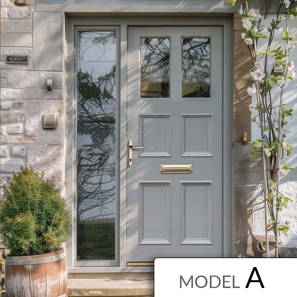 Exterior Victorian Ailsa Front Door with Single Sidelight - Customisab