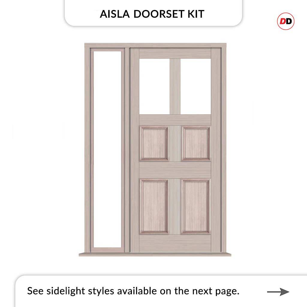 Exterior Victorian Ailsa 2L 4P Front Door with Single Sidelight - Cust