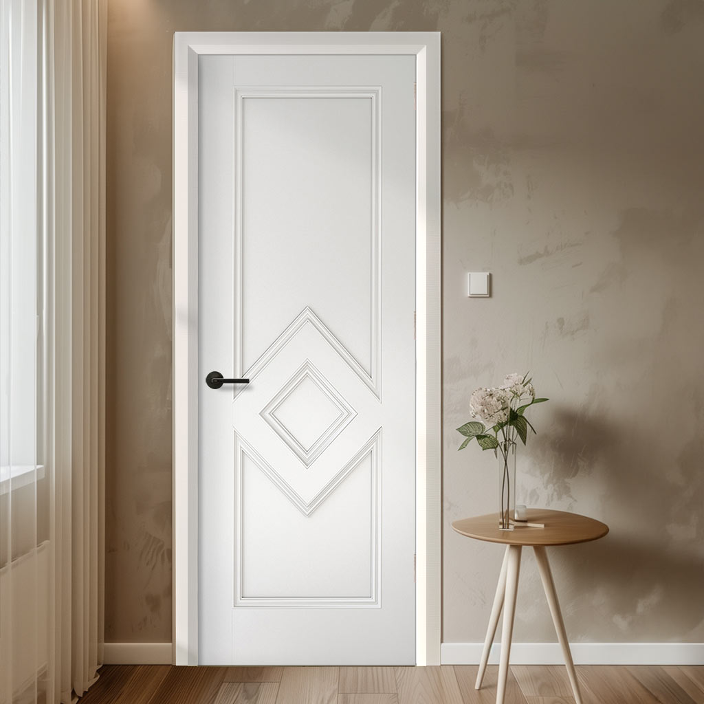 EasiKit Internal Door and Frame Kit - All Fittings Included - Ascot Wh