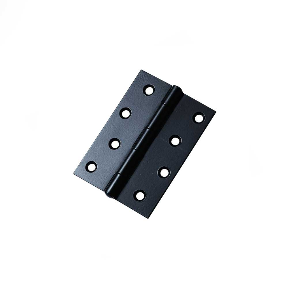 Ares Loft Style Matt Black Square Cornered Hinges 102x67x2mm - Single