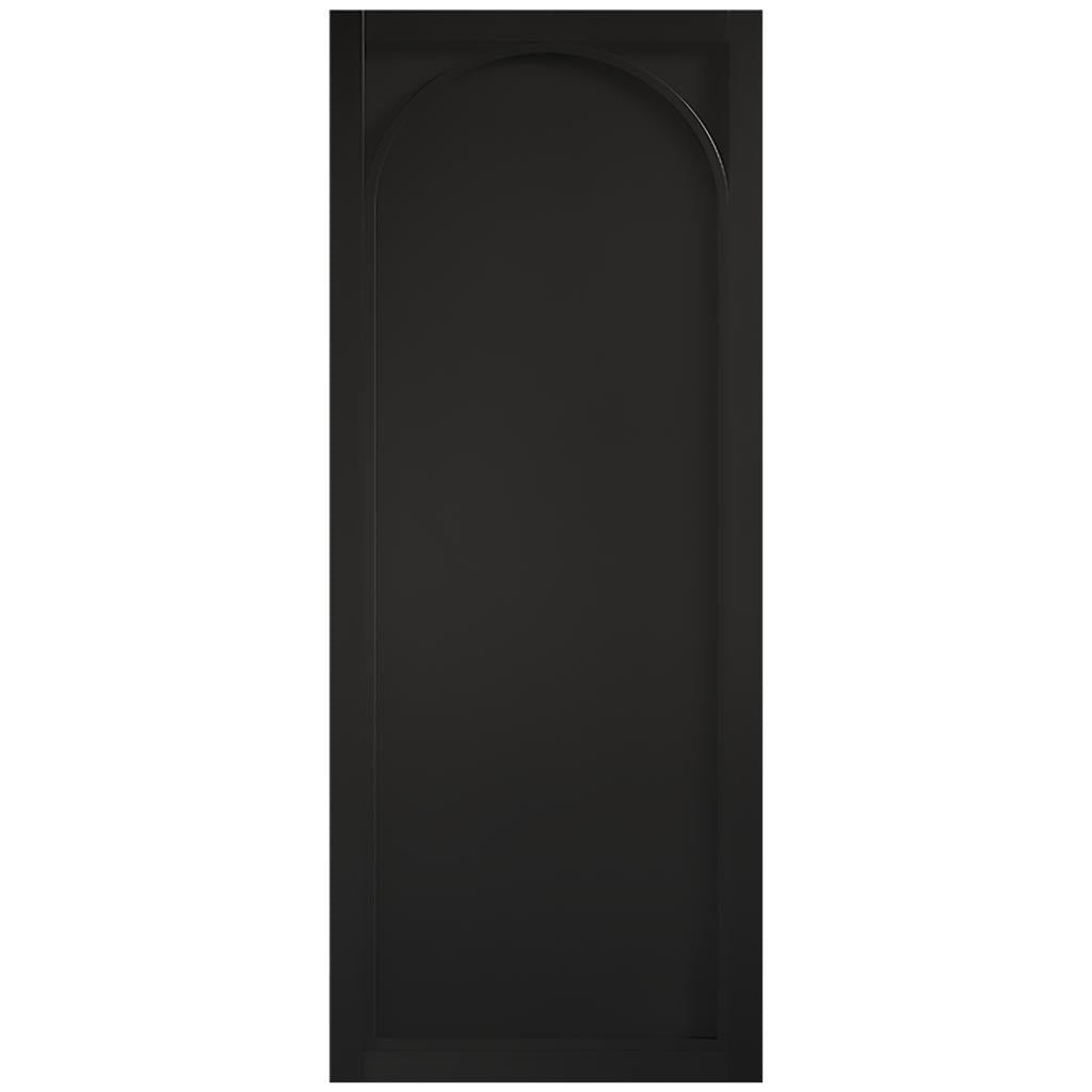 Top Mounted Black Sliding Track & Double Door - Melrose Panel Black In
