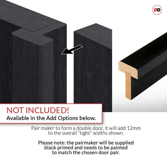 Windsor Black Internal Door Pair - Prefinished – Direct Doors