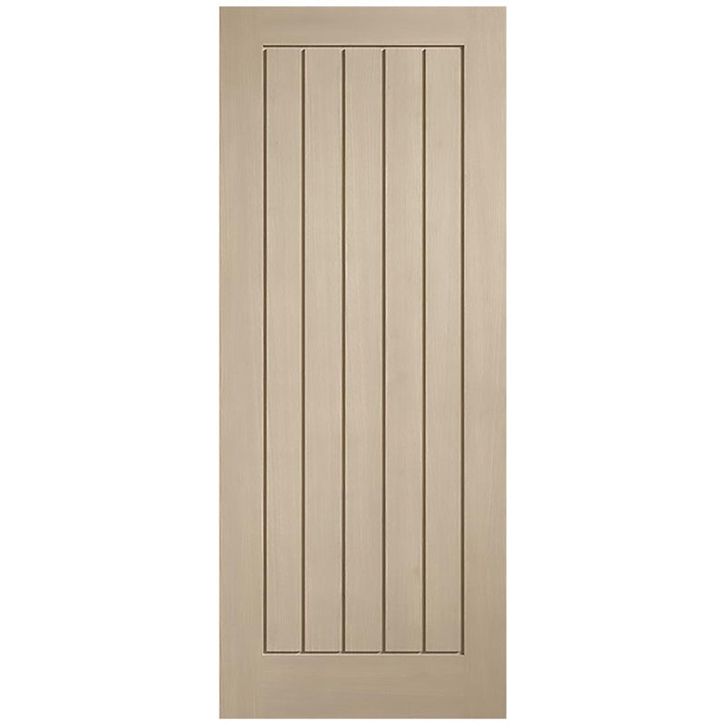 Mexicano Blonde Oak Internal Door - Vertical Lining - Prefinished ...