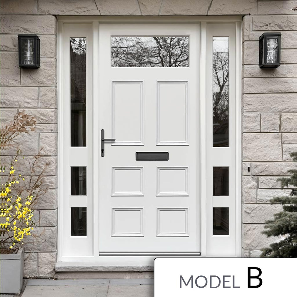 Exterior Victorian Bronte 1L 6P Front Door with Two Sidelights - Custo ...