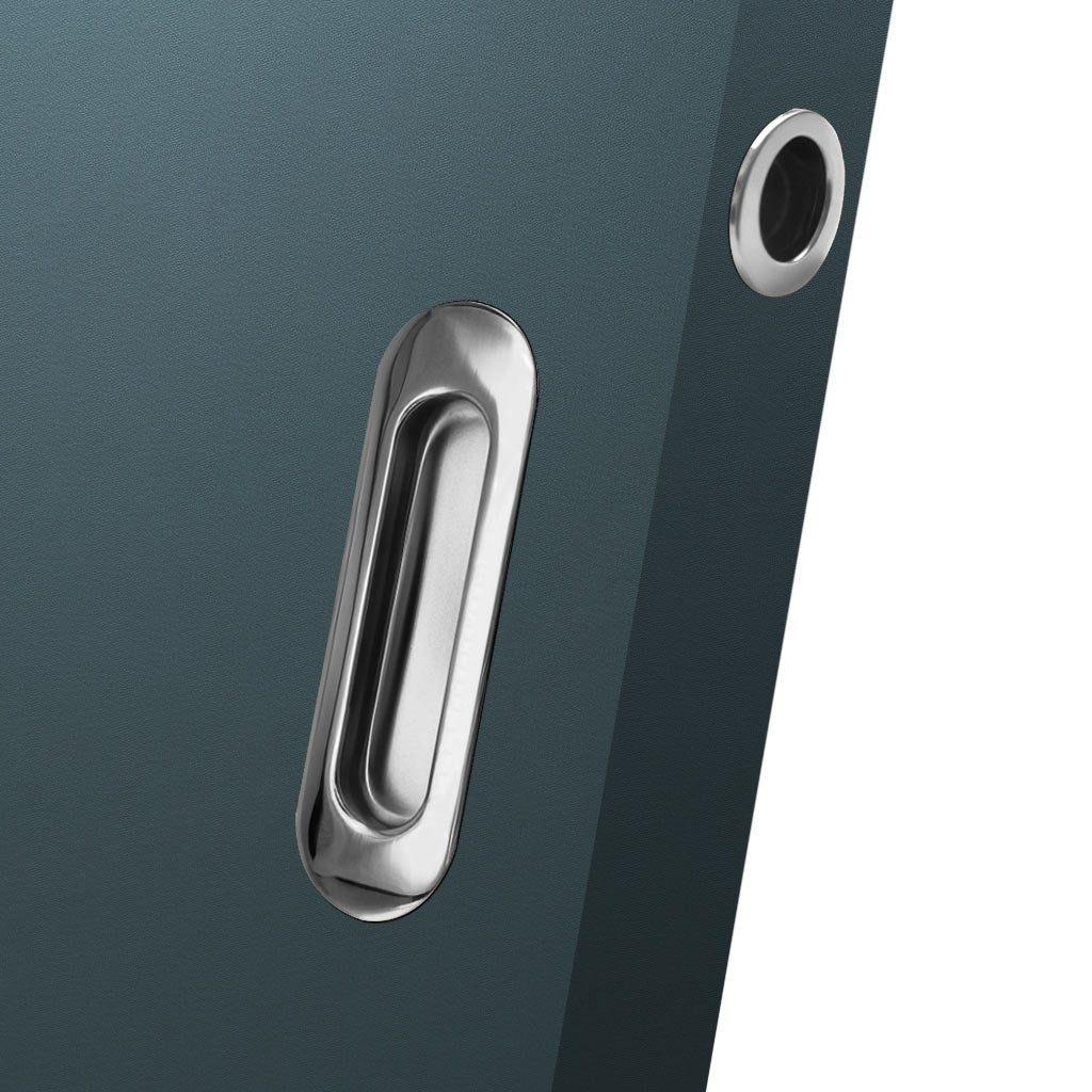 Burbank 120mm Sliding Door Oval Flush Pulls Pair and Single Finger Pul ...