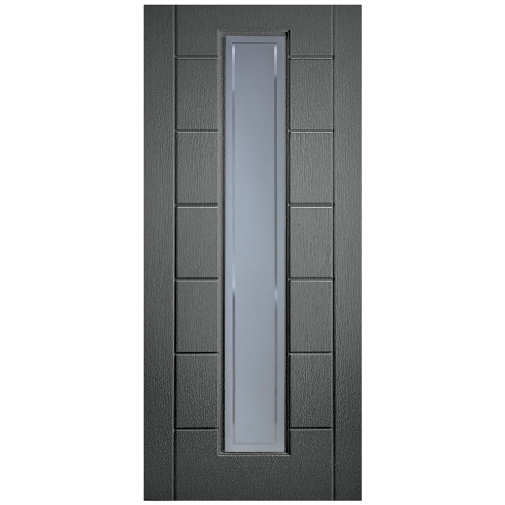 Cairngorm Slate Grey Lightly Grained Internal PVC Door - Clear Lines S