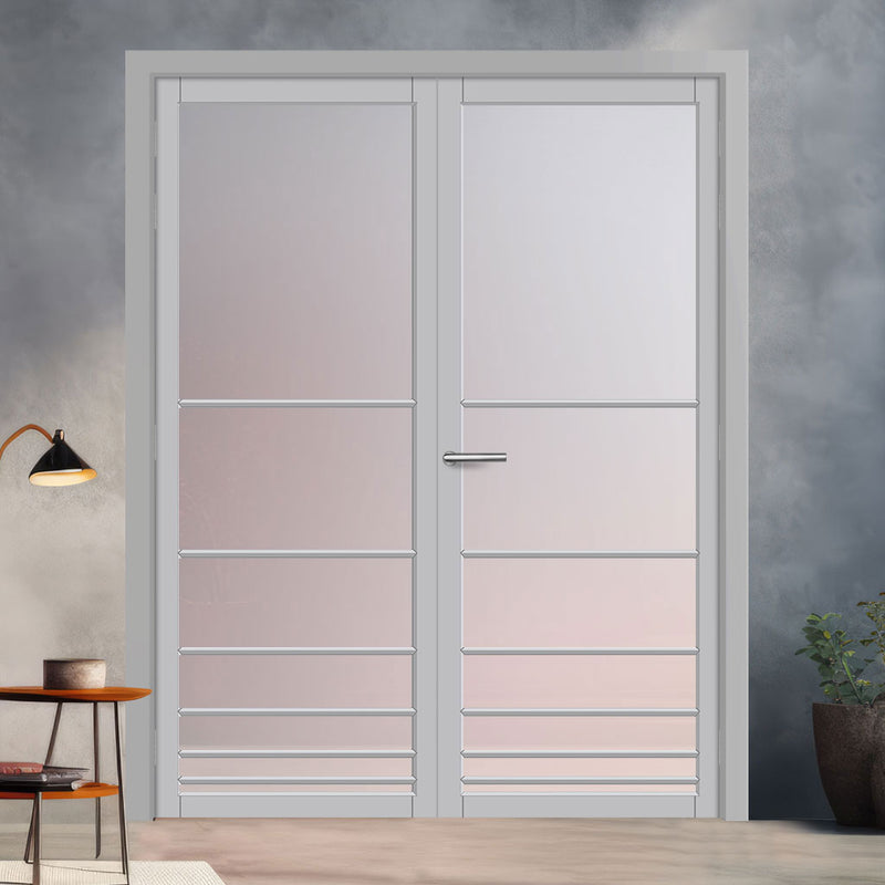 Chord Solid Wood Internal Door Pair UK Made DD0110F Frosted Glass - Mi ...