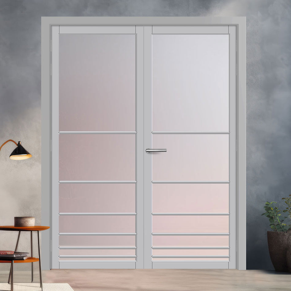 Chord Solid Wood Internal Door Pair UK Made DD0110F Frosted Glass - Mi ...