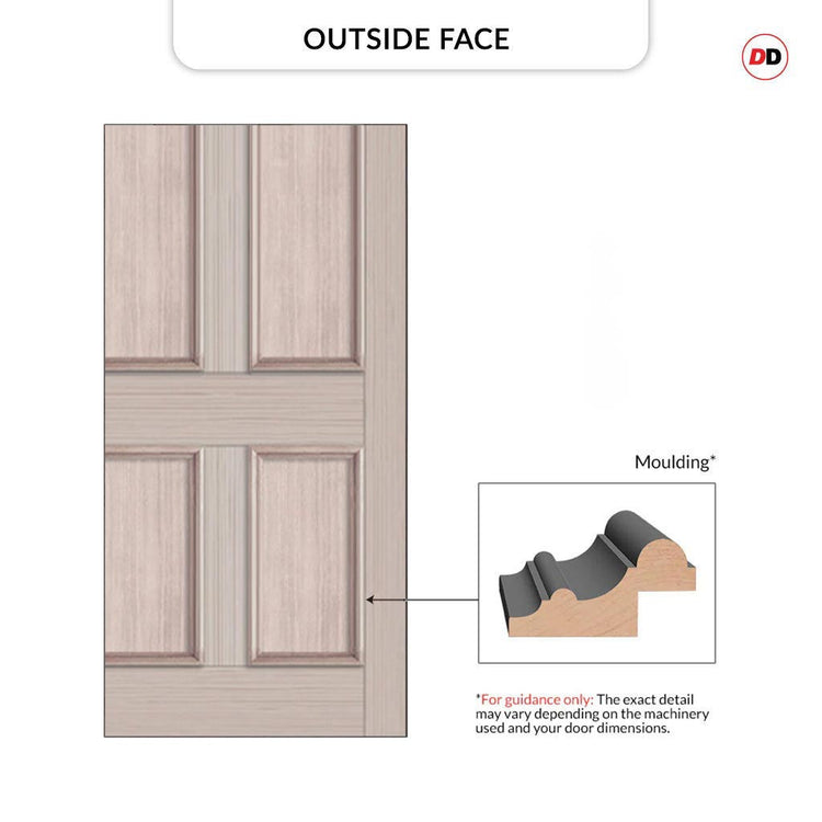 Exterior Colonial 4 Panel Front Door and Frame - Colour Options ...