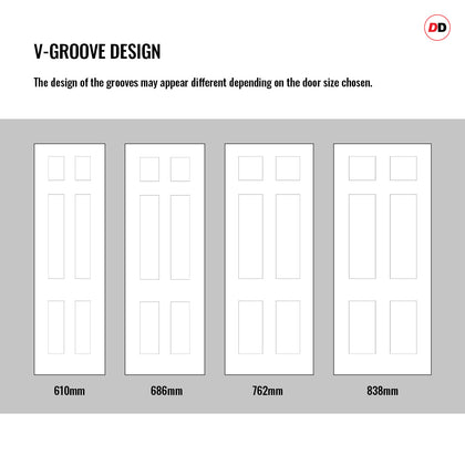 V-Line® Grooved Flush Door V079 - Premium Primed - Six Colour Options ...