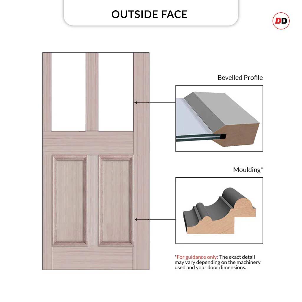 Exterior Colonial 2L 2P Front Door and Frame - Colour and Glass Option