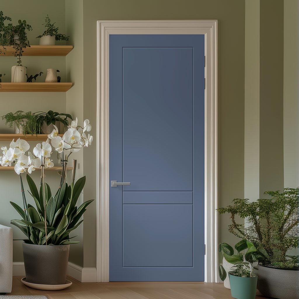 V-Line® Grooved Flush Door V084 - Premium Primed - Six Colour Options
