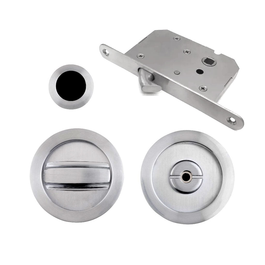 Davis Pocket Door Round Bathroom Lock Turn