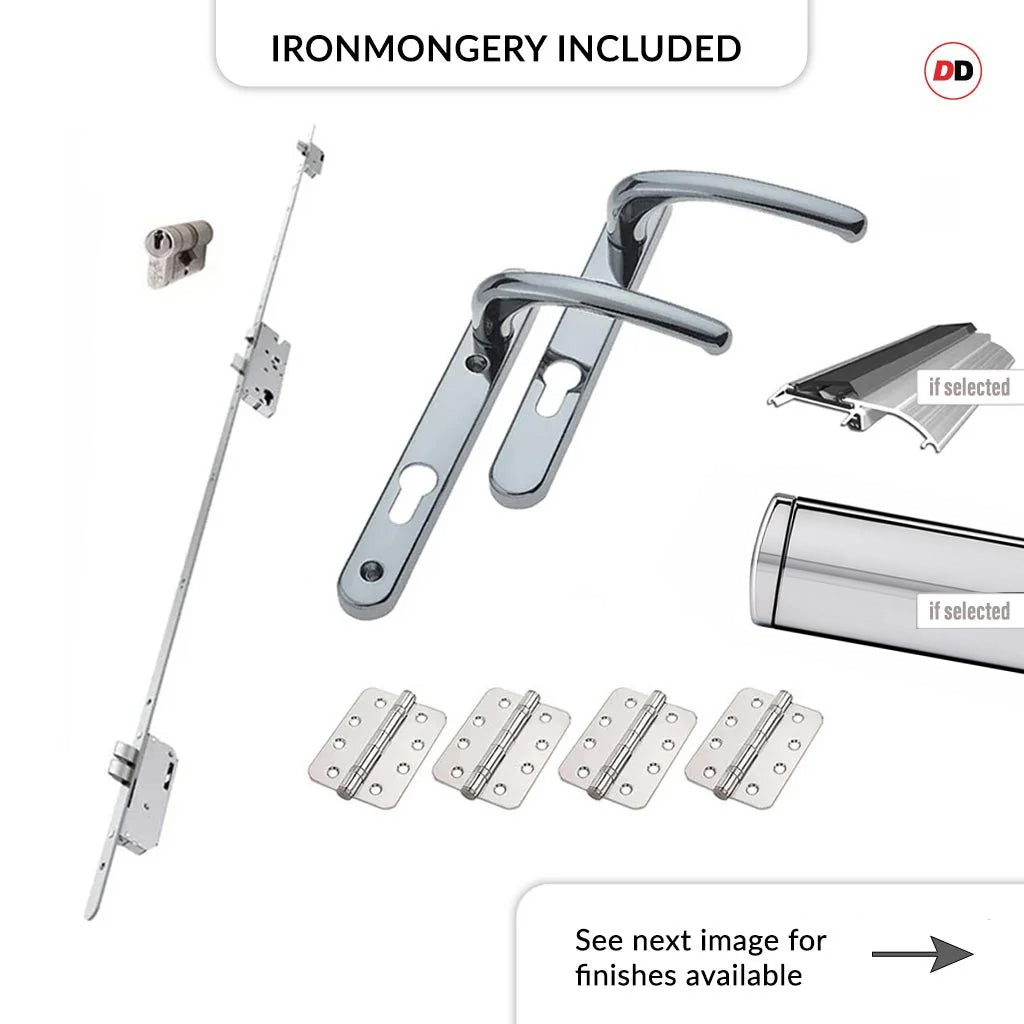 Exterior Colonial 4 Panel Front Door and Frame - Colour Options