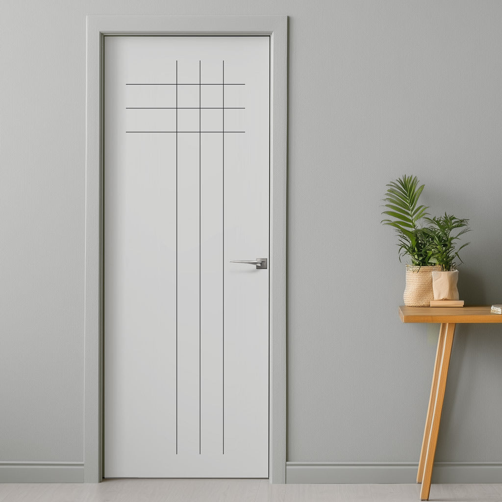 Fire Line V074-FD Fire Rated Interior Door - Premium Primed - Six Colo