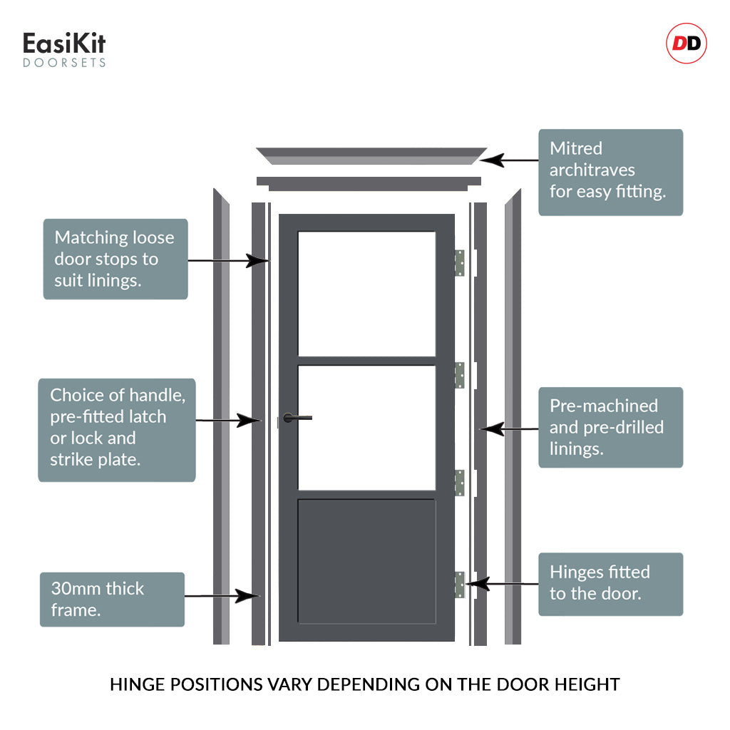 EasiKit Internal Door and Frame Kit - All Fittings Included - Berkley