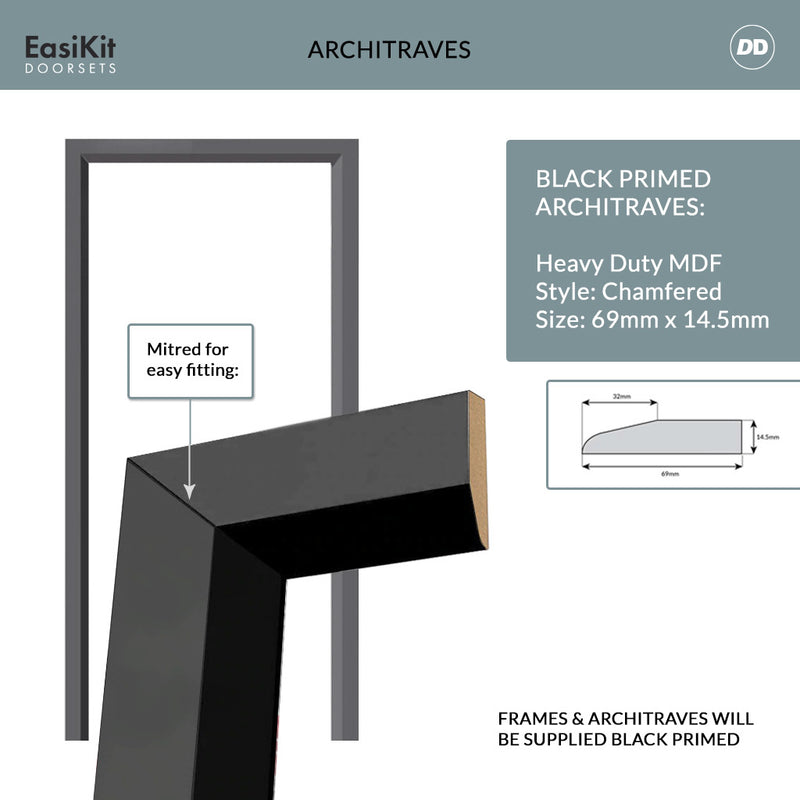 EasiKit Internal Door and Frame Kit - Aran 5 Panel Solid Wood Internal ...