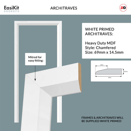 EasiKit Internal Door and Frame Kit - Aran 5 Panel Solid Wood Internal ...