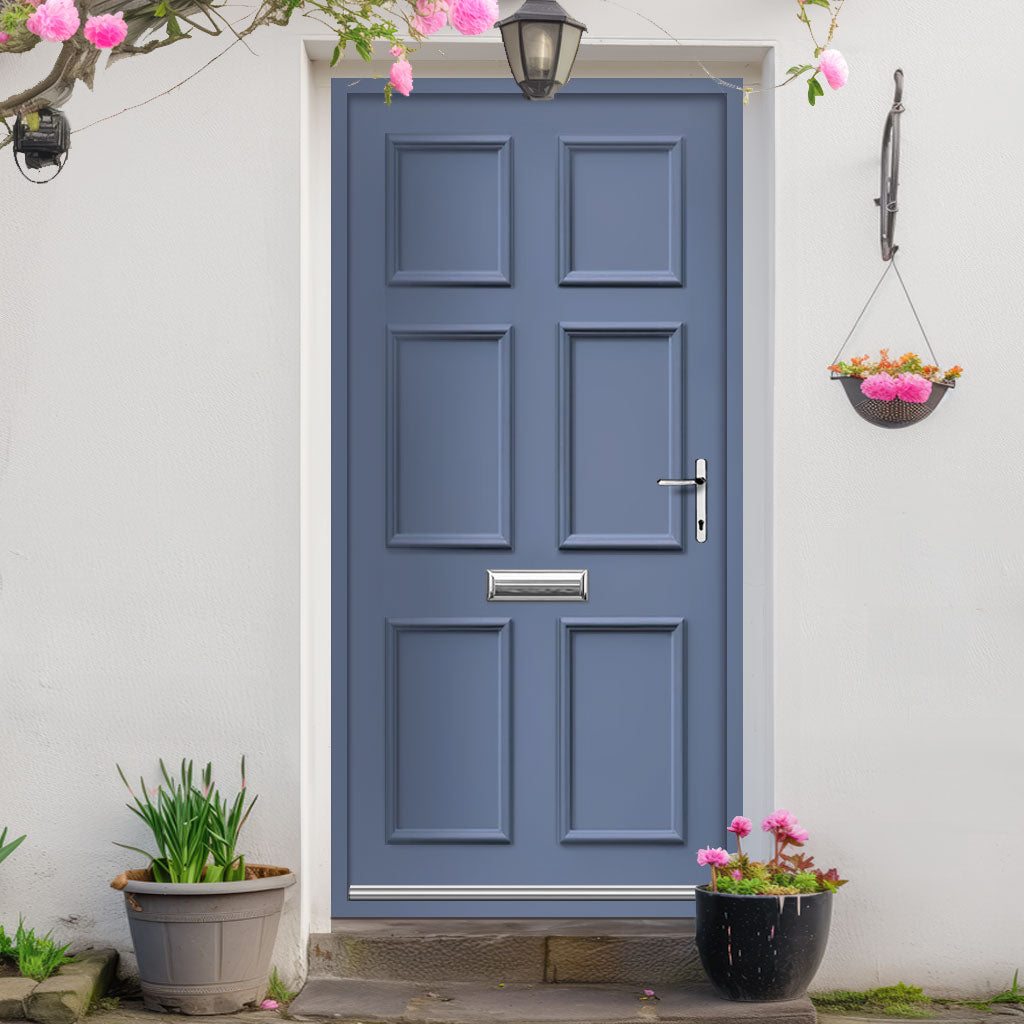 Exterior Colonial 6 Panel Front Door and Frame - Colour Options