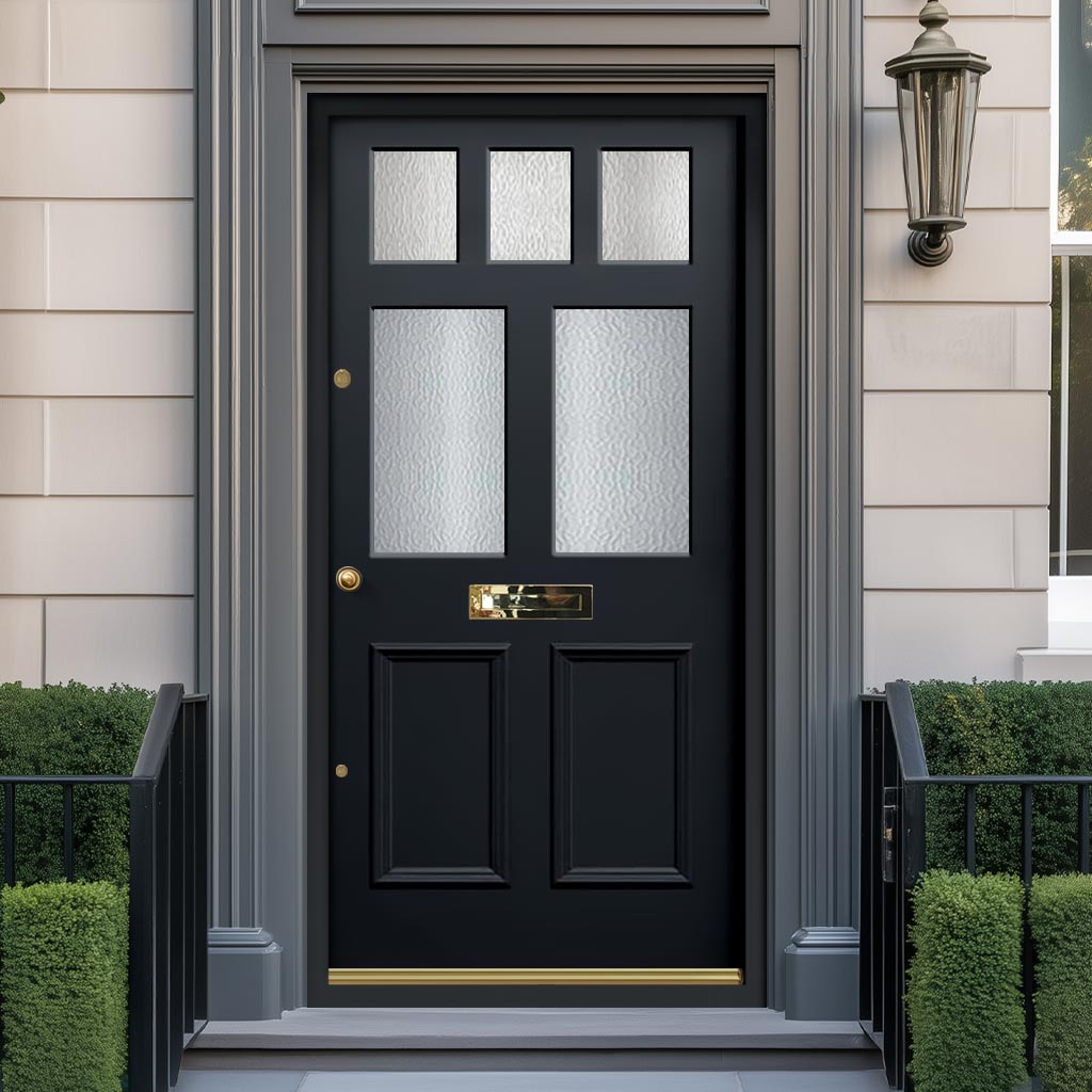 External Victorian Gaskell 5L 2P Front Door and Frame - Colour and Gla