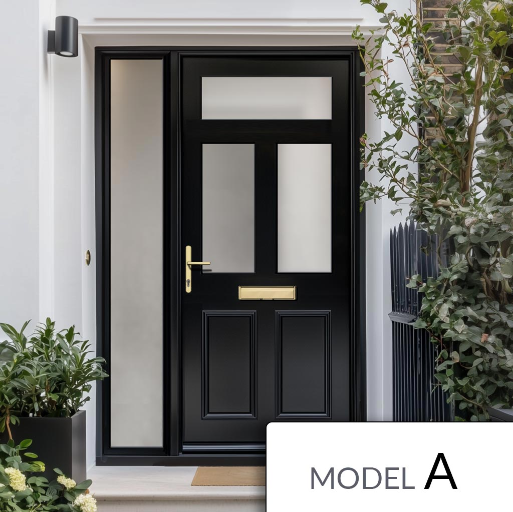 Exterior Victorian Nightingale Front Door with Single Sidelight - Cust