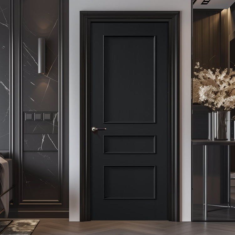 Toledo Black Panel Internal Door - 1/2 Hour Fire Rated - Prefinished ...