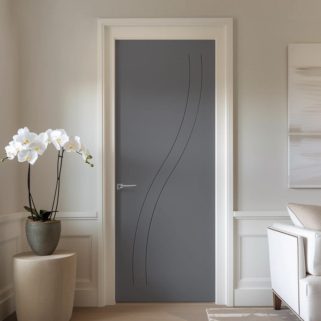Fire Line V075-FD Fire Rated Interior Door - Premium Primed - Six Colo