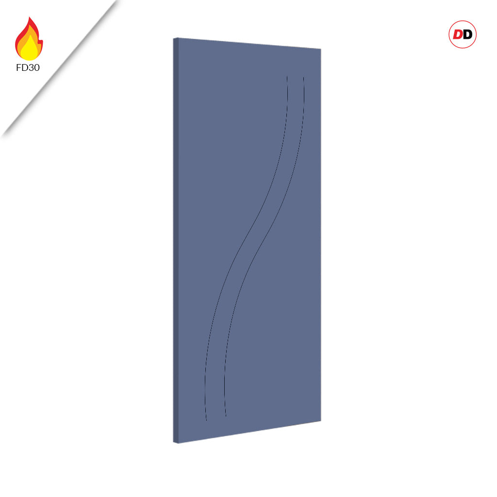 Fire Line V075-FD Fire Rated Interior Door - Premium Primed - Six Colo