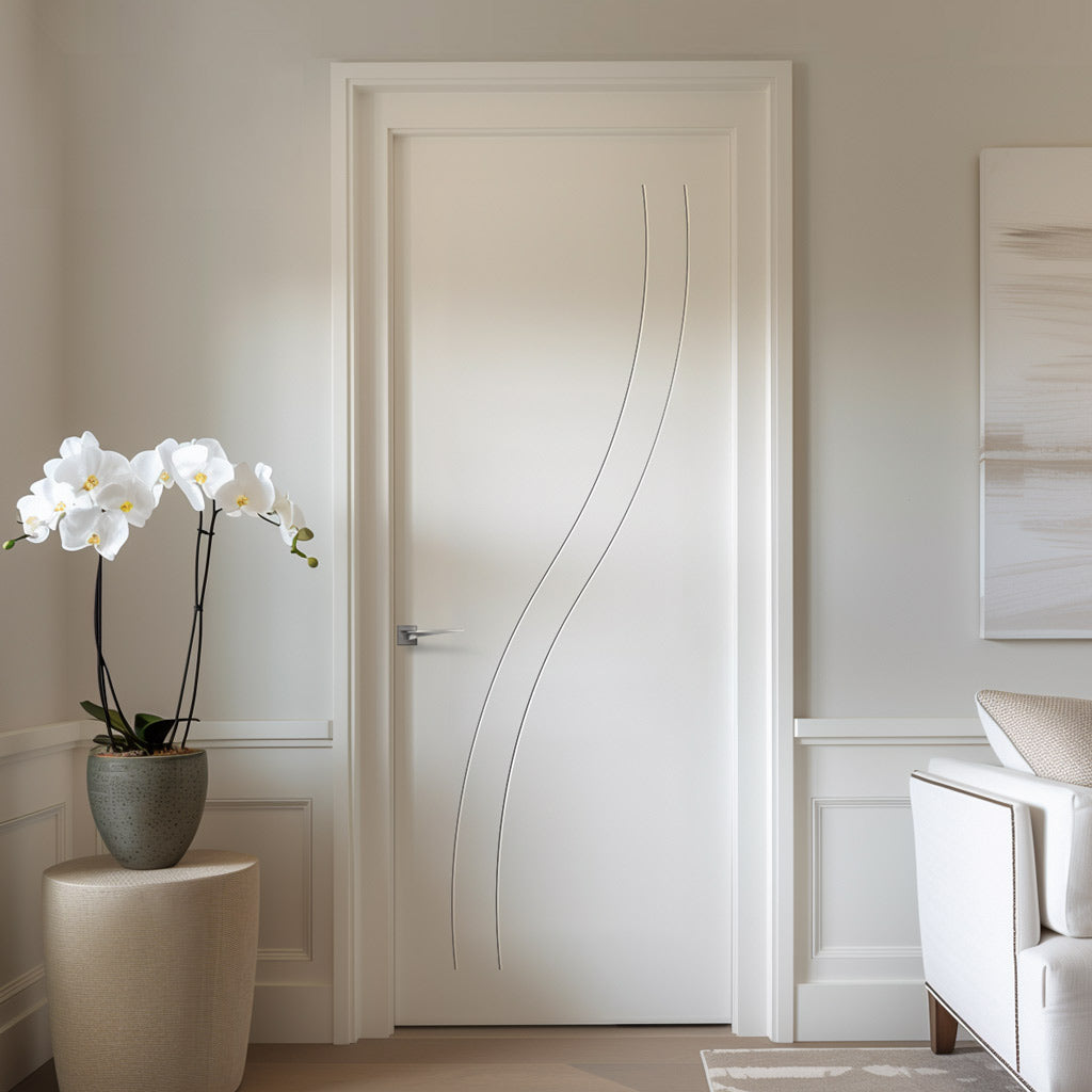 Fire Line V075-FD Fire Rated Interior Door - Premium Primed - Six Colo