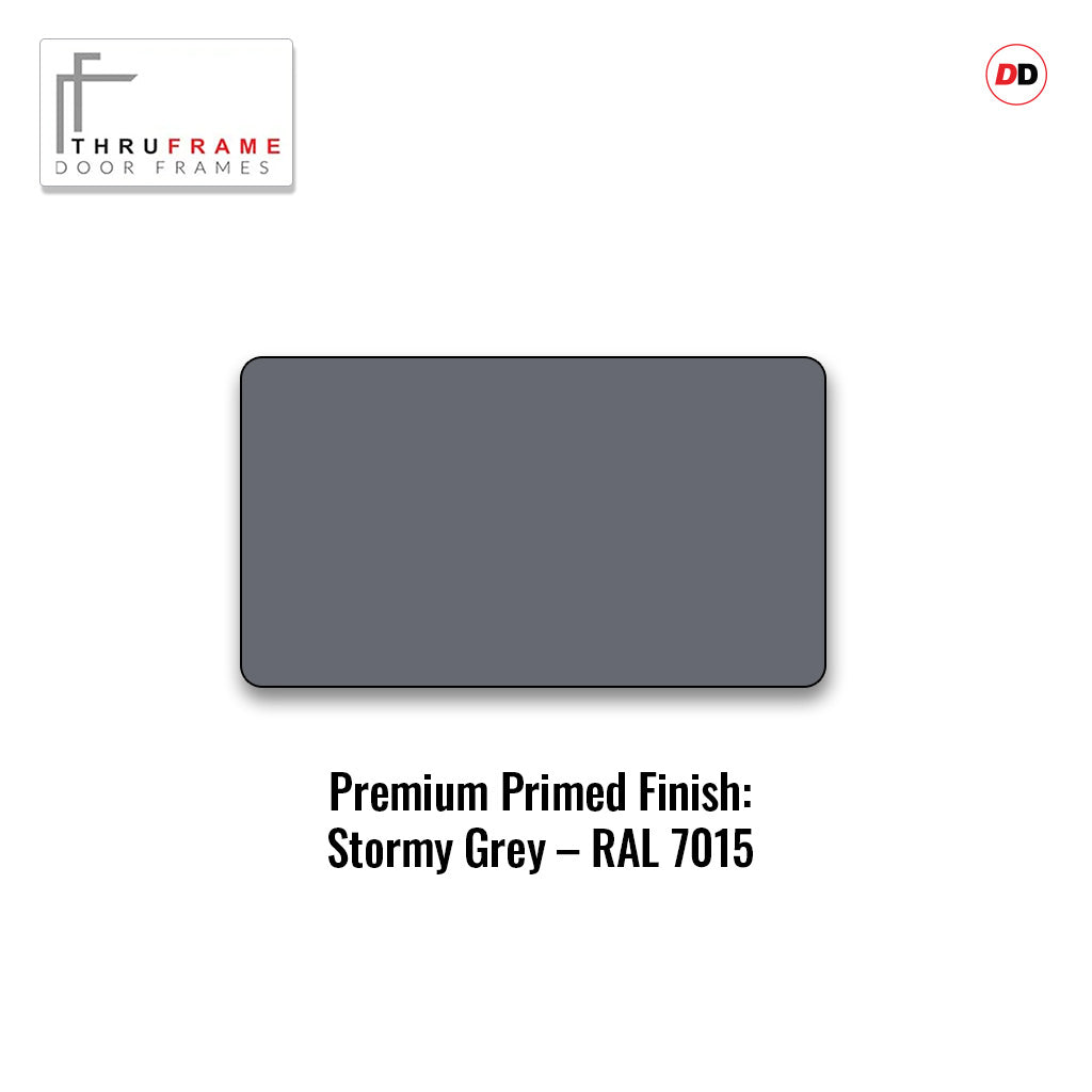 Made to Size Single Fire Door Frame and Simple Architrave Kit in Storm ...