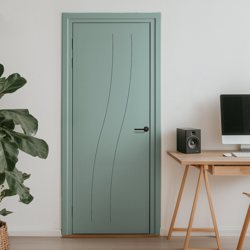 Fire Line V076-FD Fire Rated Interior Door - Premium Primed - Six Colo