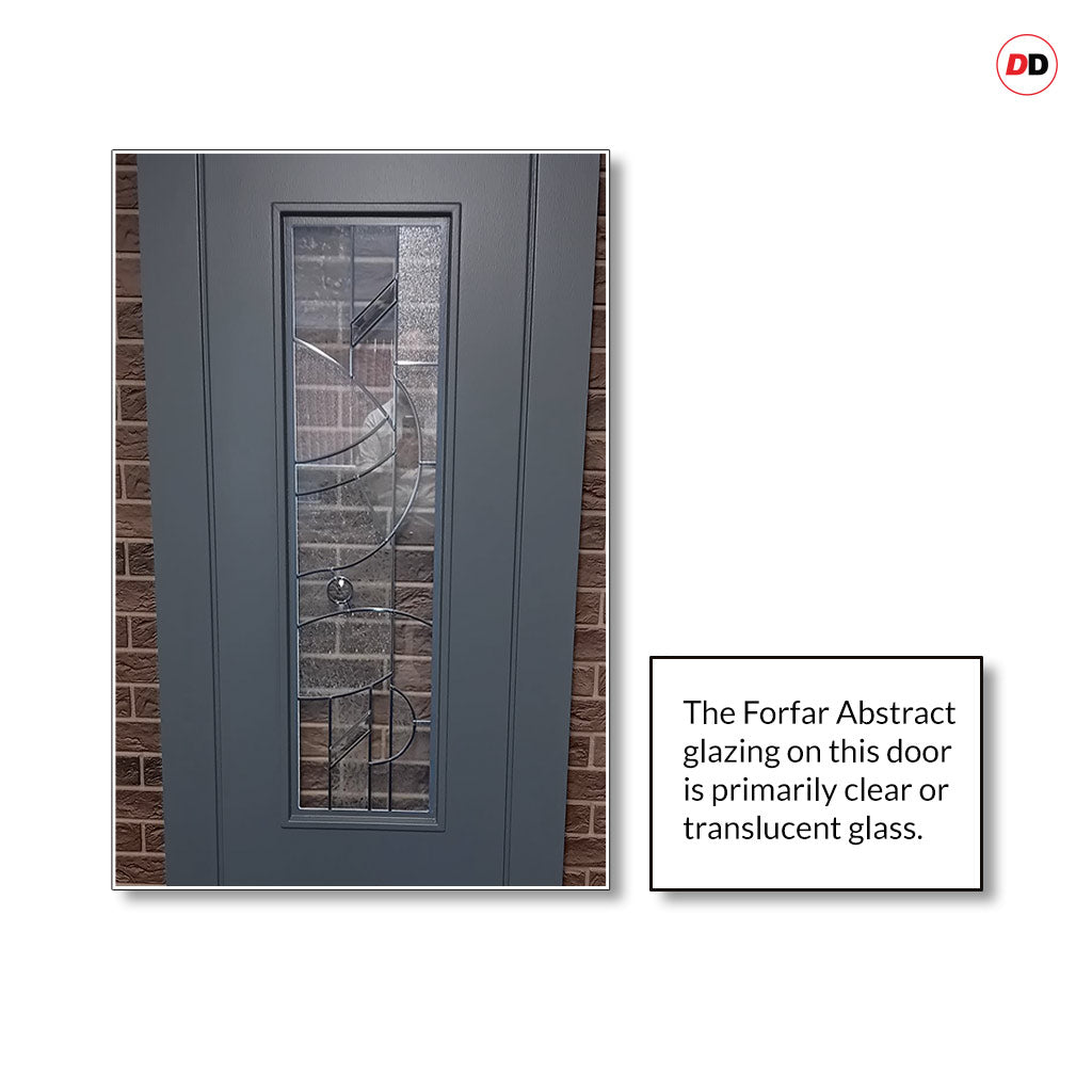 Contemporary Slate Grey Lightly Grained Internal PVC Door - Forfar Abs