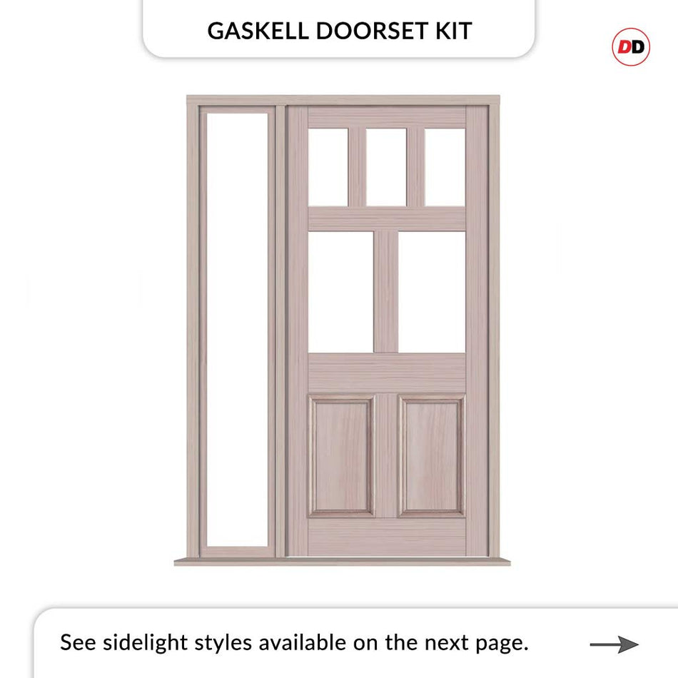 External Victorian Gaskell 5L 2P Front Door with Single Sidelight - Cu ...