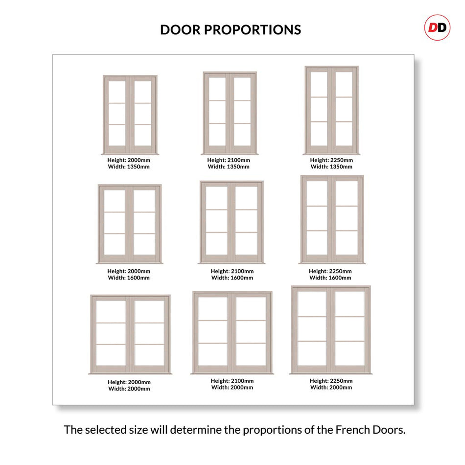 Made to Measure External Lytham Heritage French Doors - 57mm Thick, Si ...