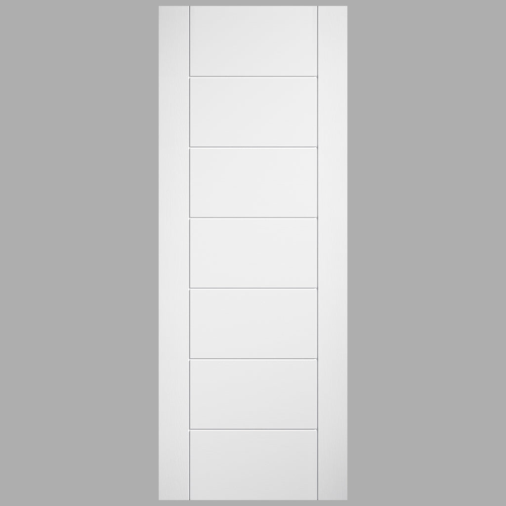 Friendly Value - White Fire Internal 7 Panel Ladder Style Door - 1/2 H