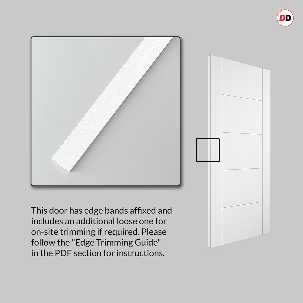 Ladder White Door - Laminated - Prefinished