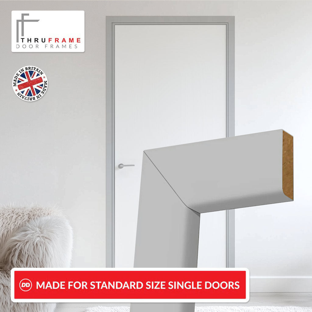 Made to Size Thruframe Interior Mist Grey Primed MDF Door Lining Frame
