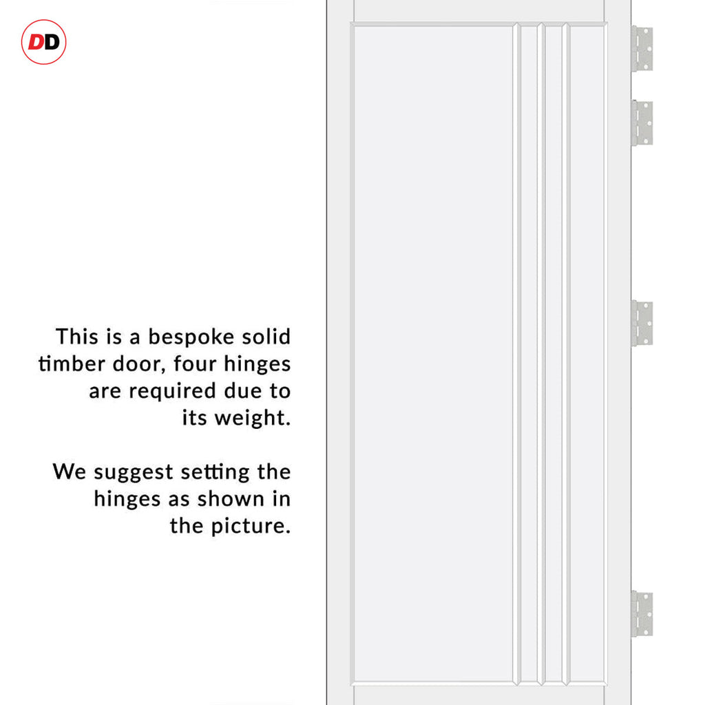Bella Panel Solid Wood Internal Door Pair UK Made DD0103P - Cloud Whit