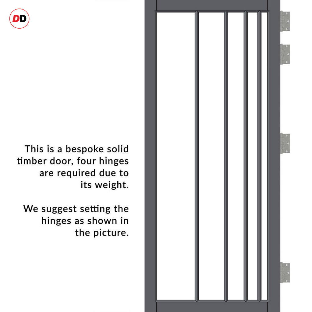Urban Lite® - Simona Door Pair DD0105C Clear Glass - Dark Grey Premium