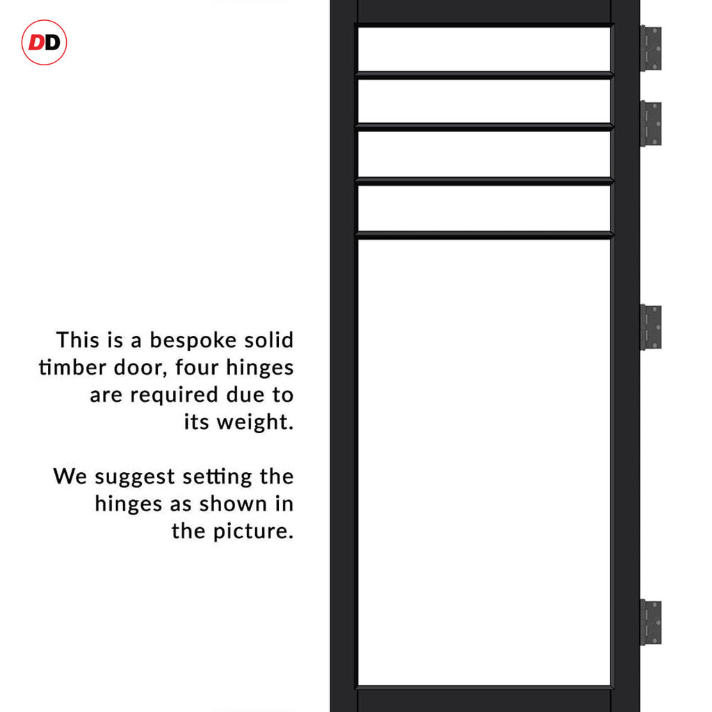Drake Solid Wood Internal Door Pair UK Made DD0108F Frosted Glass - Sh