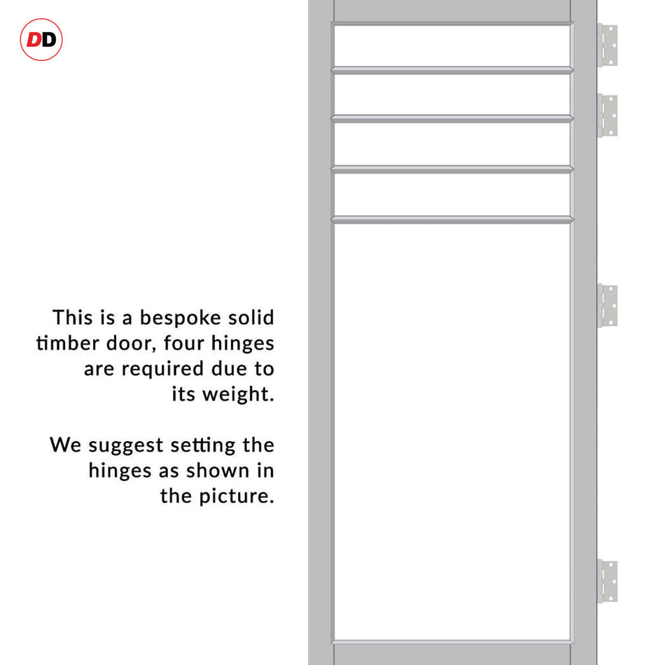 Drake Solid Wood Internal Door Pair UK Made DD0108C Clear Glass - Mist ...