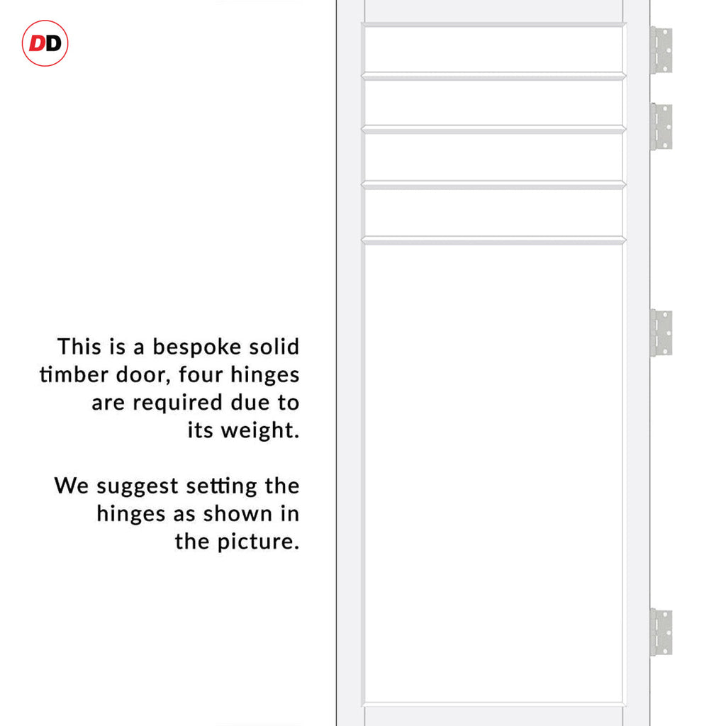Drake Solid Wood Internal Door Pair UK Made DD0108C Clear Glass - Clou