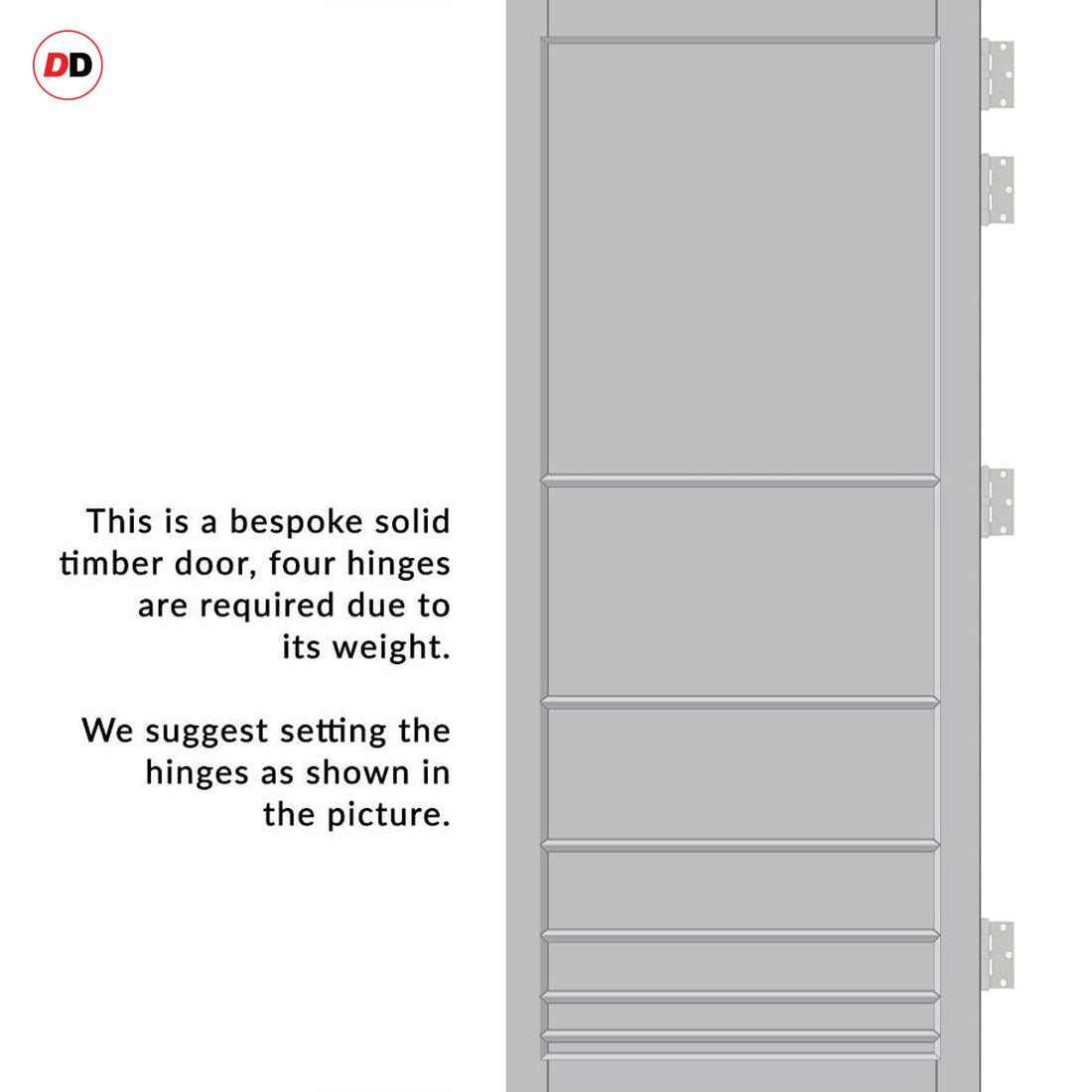 Chord Panel Solid Wood Internal Door Pair UK Made DD0110P - Mist Grey ...