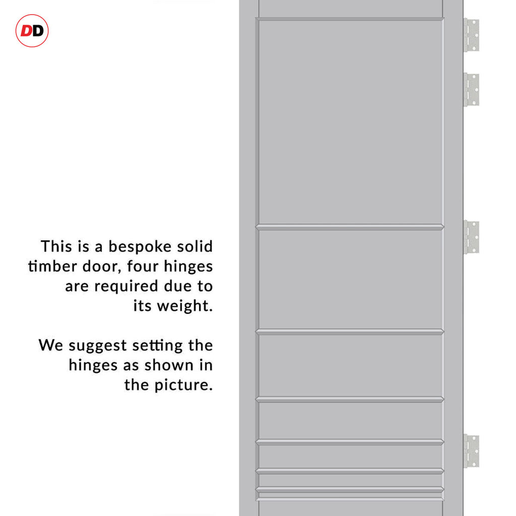 Chord Panel Solid Wood Internal Door Pair UK Made DD0110P - Mist Grey