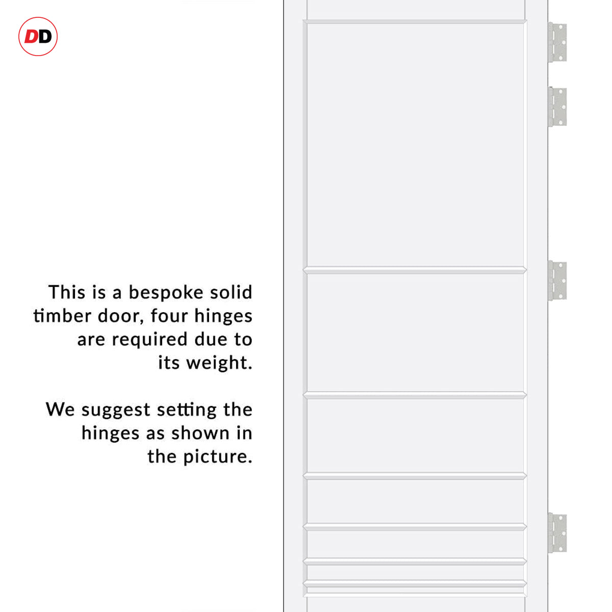 Chord Panel Solid Wood Internal Door Pair UK Made DD0110P - Cloud Whit ...