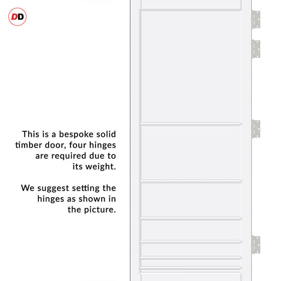 Chord Panel Solid Wood Internal Door Pair UK Made DD0110P - Cloud Whit ...